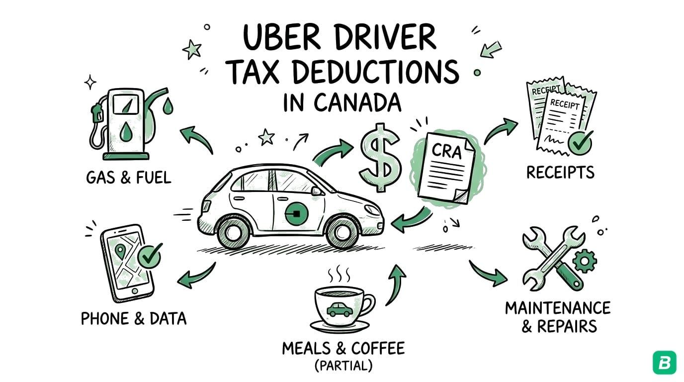 Uber Driver Tax Deductions Canada 2026: The Complete Guide | BookZero